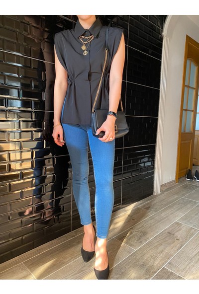 The Afitap Yan Dekolteli Gömlek