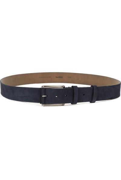 Network Lacivert Erkek Süet Kemer