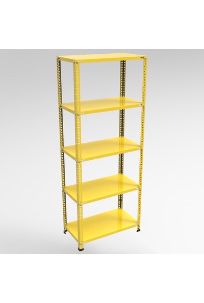 Rafburada® 5 Katlı Sarı Renk Çelik Raf. Çiçeklik Rafı, Ofis Rafı, Klasör Rafı 1.00 MM-59X93-200 cm Rafburada® 5 Katlı Sarı Renk Çelik Raf. Çiçeklik Rafı, Ofis Rafı, Klasör Rafı 1.00 MM-59X93-200 cm