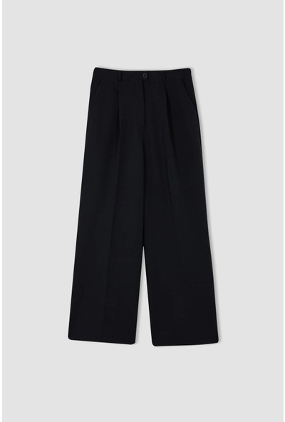 DeFacto Yüksek Bel Pileli Geniş Paça Palazzo PANTOLON X7658AZ22SP