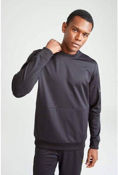 DeFacto Defacto Fit Standart Fit Bisiklet Yaka Uzun Kollu Spor Sweatshirt W7388AZ22SP