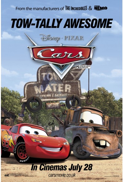 Aktüel Cars (2006) 35 cm x 50 cm Afiş - Poster Nuneregas