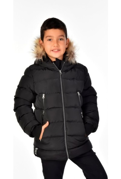 Benitto Kids Natürel Kürklü Erkek Çocuk Mont Benitto Kids Natürel Kürklü Erkek Çocuk Mont