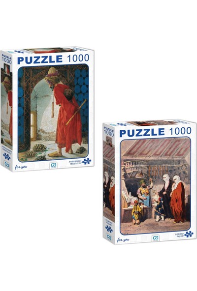 Kaplumbağa Terbiyecisi - Osmanlı Pazarı 1000 Parça Puzzle 2'li Set Kaplumbağa Terbiyecisi - Osmanlı Pazarı 1000 Parça Puzzle 2'li Set