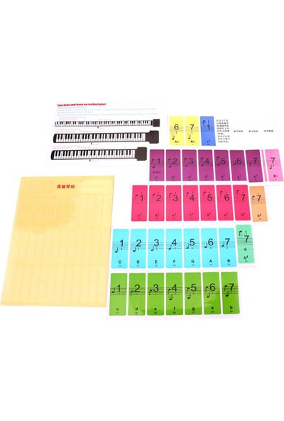 Perfk Renkli Piyano Klavye Çıkartmaları Çocuklar Için Çıkarılabilir Yeni Başlayanlar Piyano Öğrenme (Yurt Dışından) Perfk Renkli Piyano Klavye Çıkartmaları Çocuklar Için Çıkarılabilir Yeni Başlayanlar Piyano Öğrenme (Yurt Dışından)