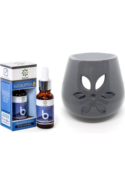 Beuta Okaliptus Yağı 20 ml ve Seramik Buhurdanlık