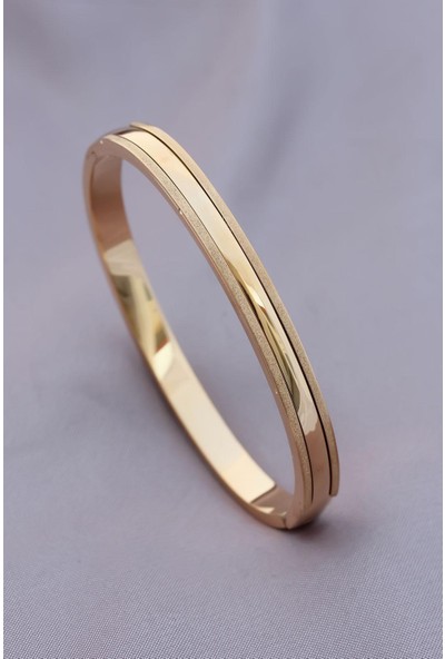 Kdrtrn Collection 316L Kararmaz Çelik Gold Lazer Kelepçe Bileklik Kdrtrn Collection 316L Kararmaz Çelik Gold Lazer Kelepçe Bileklik