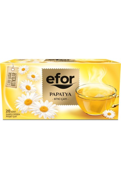 Efor Papatya Bardak Poşet Bitki ve Meyve Çayı - 20'li Efor Papatya Bardak Poşet Bitki ve Meyve Çayı - 20'li