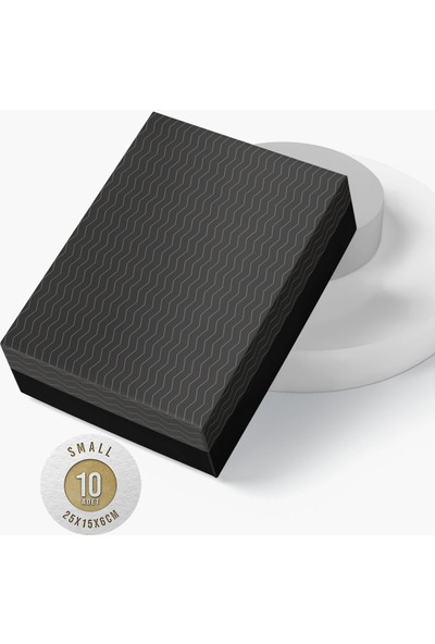 Akal Batu Small 10'lu 0,7 Desi 25X15X6CM Klasik Seri Hediye Kutusu - Siyah