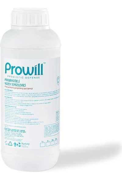 Prowill Probiyotikli Yüzey Temizleyici 1 Lt Prowill Probiyotikli Yüzey Temizleyici 1 Lt
