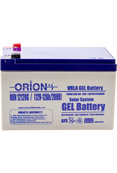 Orion 12V 12AH Bakımsız Jel Akü Orion 12V 12AH Bakımsız Jel Akü