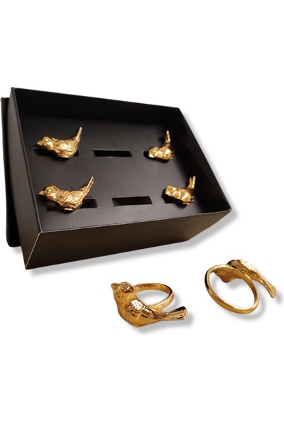 Ayybuu Peçete Halkası Gold Kuş Figürlü