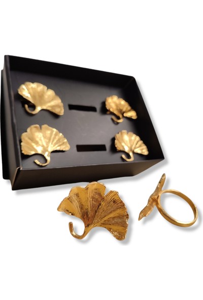 Ayybuu Peçete Halkası Gold Yaprak Figürlü
