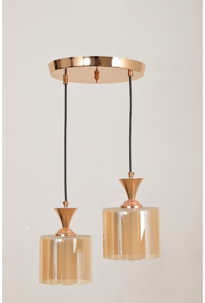 Brillante Lighting Sharp Bakır Bal Cam 2'li Sarkıt Avize Brillante Lighting Sharp Bakır Bal Cam 2'li Sarkıt Avize