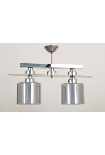 Brillante Lighting Sharp Krom Füme Cam 2'li Avize Brillante Lighting Sharp Krom Füme Cam 2'li Avize