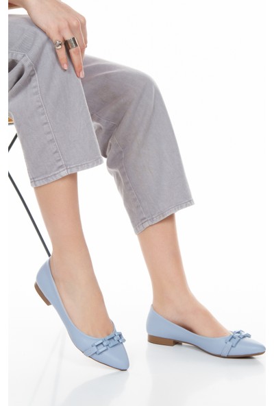 Mft Kadın Yazlık Mavi Tokalı Babet Mft Kadın Yazlık Mavi Tokalı Babet