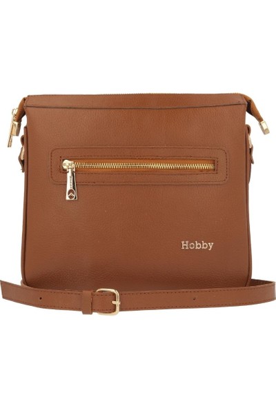 Hobby 226107 Floter Deri Kadın Omuz Çantası Taba