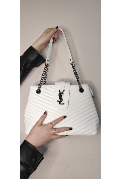 Glamordo Ysl Beyaz Omuz Çanta GLMRDO7298