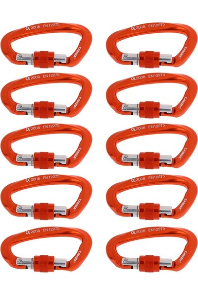 Homyl 10 Adet Vida Kilitleme Karabiners 25KN Karabiner Iskele Koşum Tırmanma (Yurt Dışından) Homyl 10 Adet Vida Kilitleme Karabiners 25KN Karabiner Iskele Koşum Tırmanma (Yurt Dışından)