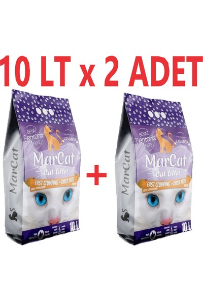 MarCat 10 Lt x 2 Adet 20 Lt Lavanta Kokulu Kedi Kumu