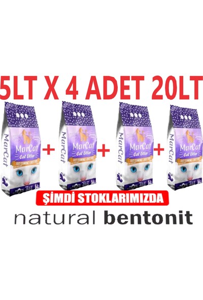 MarCat 5 Lt x 4 20 Lt Lavanta Kokulu Kedi Kumu