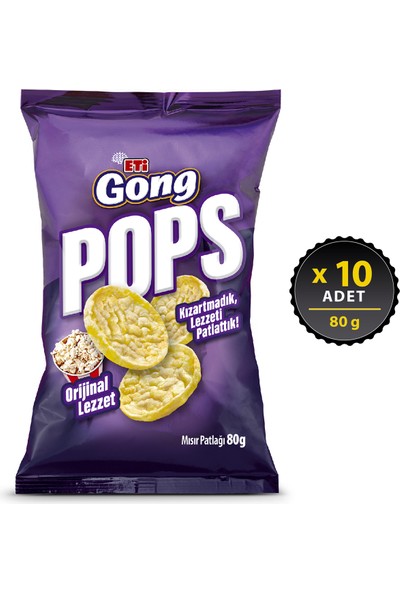 Eti Gong Pops Sade 80 g x 10 Adet Eti Gong Pops Sade 80 g x 10 Adet