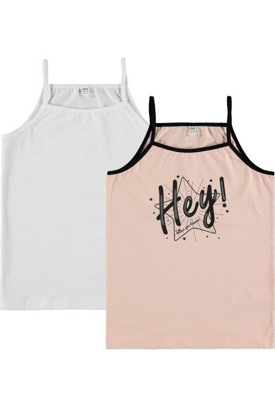 Civil Girls Kız Çocuk 2'li Atlet Takımı 10-16 Yaş Yavruağzı