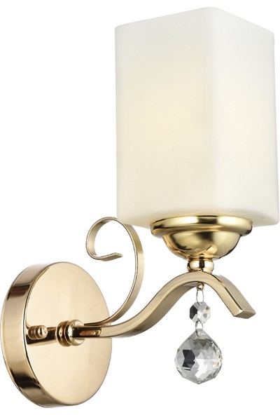 Lamore Home Amelya Opal Camlı Kristal Taş Detaylı Tekli Sarı Aplik Lamore Home Amelya Opal Camlı Kristal Taş Detaylı Tekli Sarı Aplik