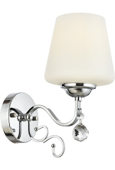 Lamore Home Itır Opal Camlı Kristal Taş Detaylı Tekli Krom Aplik Lamore Home Itır Opal Camlı Kristal Taş Detaylı Tekli Krom Aplik