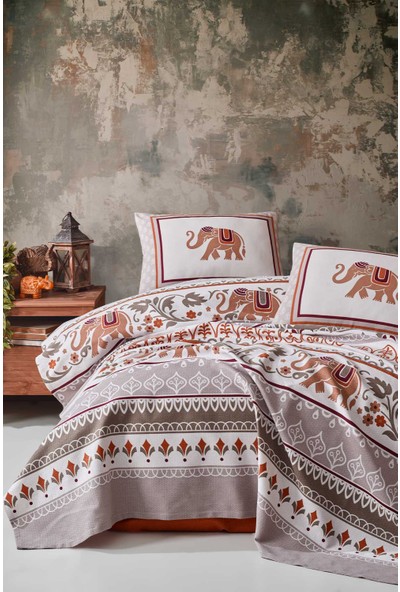 Elart Elart pamuk Pike Takımı Tek Kişilik 3 Parça Nature