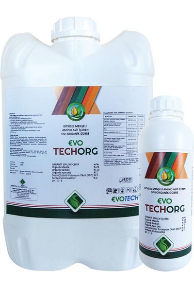Evo Techorg Bitkisel Menşeli Amino Asit Içeren Sıvı Organik Gübre 1 Lt Evo Techorg Bitkisel Menşeli Amino Asit Içeren Sıvı Organik Gübre 1 Lt
