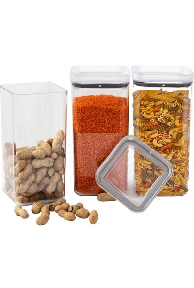 Rossel Premium Vakum Kapaklı Kristal Saklama Kabı 6 Lı 1700 ml