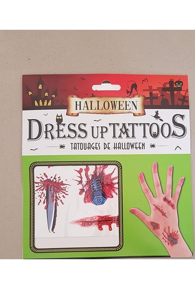 Halloween Geçici Dövme Vidalı Model Halloween Geçici Dövme Vidalı Model