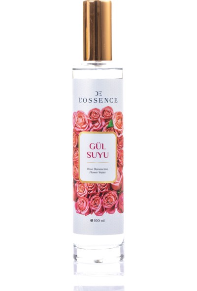 DE L'OSSENCE Saf Gül Suyu 100 ml Spreyli Cam Şişe DE L'OSSENCE Saf Gül Suyu 100 ml Spreyli Cam Şişe