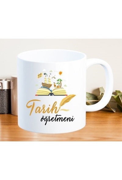 Hediye Evi Tarih Öğretmeni Baskılı Kupa Bardak