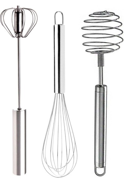 Homerest Çırpıcı Seti Tel Çırpıcı Basmalı Otomatik Çırpıcı ve Yaylı Yumurta Çırpıcı Mikserkarıştırıcı Homerest Çırpıcı Seti Tel Çırpıcı Basmalı Otomatik Çırpıcı ve Yaylı Yumurta Çırpıcı Mikserkarıştırıcı