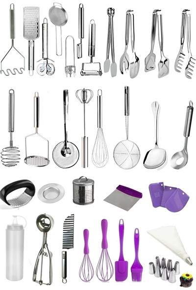Homerest 34 Adet Mutfak Için Her Şey; Mutfak Hazırlık Servis Maşa Pratik Mutfak Aletleri Çeyiz Set Homerest 34 Adet Mutfak Için Her Şey; Mutfak Hazırlık Servis Maşa Pratik Mutfak Aletleri Çeyiz Set