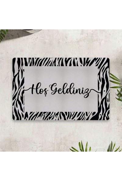 Vagonik Hoş Geldiniz Zebra Dijital Baskılı 50 x 70 cm Dekoratif Çok Amaçlı Iç ve Dış Kapı Paspası Vagonik Hoş Geldiniz Zebra Dijital Baskılı 50 x 70 cm Dekoratif Çok Amaçlı Iç ve Dış Kapı Paspası