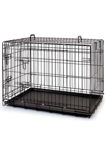 Meraklı Köpek Pet Shop Köpek Kafesi Siyah 54 x 12.5 x 37 cm