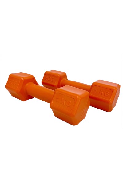 Ecgspor 1 kg Turuncu Dambıl Seti 1 kg x 2 Adet Toplam 2 kg Ağırlık Seti
