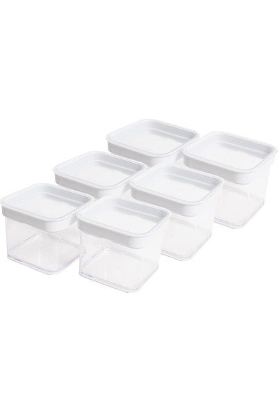 Gondol Vakum Kapaklı Çok Amaçlı Erzak Baharat Saklama Kabı 6'lı Set 0.5 Lt