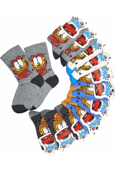 Black Arden Socks 12 'li Erkek Çocuk Uzun Çorap 3-4 Yaş BT-0411