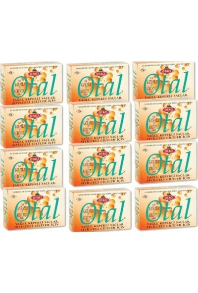 Otacı Otal Çam Katranlı ve Kükürtlü Sabun 80 gr 12 Adet Otacı Otal Çam Katranlı ve Kükürtlü Sabun 80 gr 12 Adet