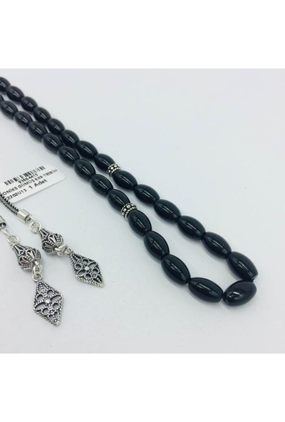 Gümüş Oniks Gümüş 6x9 Tesbih