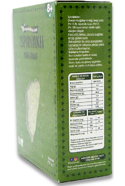 Aşçı Anne Ispanaklı Makarna(Boncuk)