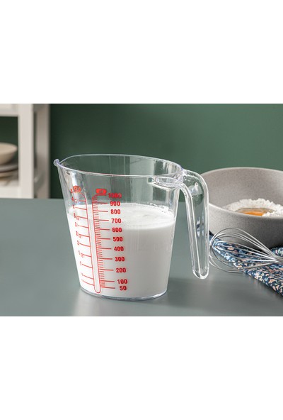 English Home Orsa Plastik Ölçü Kabı 1000 ml Şeffaf