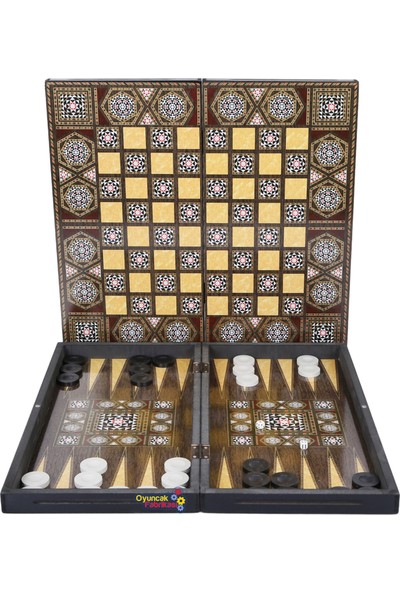 Miajima Miajiama Sedefli Tavla Takımı Büyük Boy
