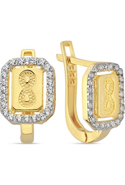 ÇGK KUYUMCULUK Kadın Altın Sonsuzluk Küpe