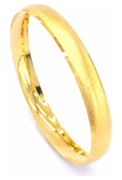 Vipfoni Altın Kaplama Kumlu Desen Bilezik 1 cm