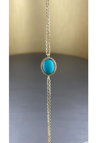 ÇGK KUYUMCULUK Turkuaz Opal Taşlı Altın Bileklik